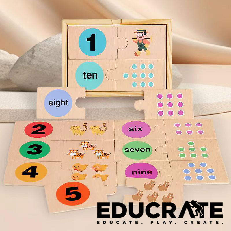 Number Matching Puzzle Self Correcting Puzzle / Fine motor skill – Wear ...