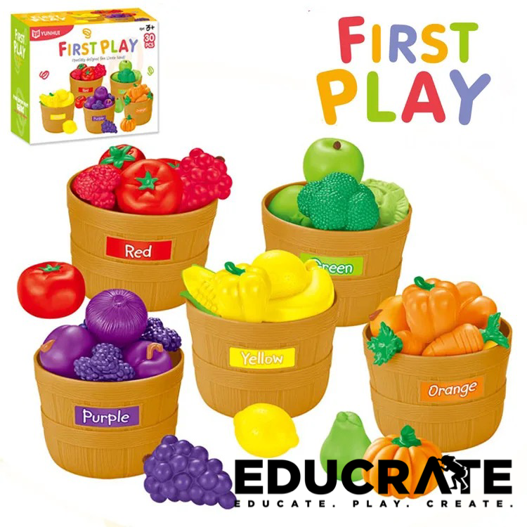 First Play Fruits / Color Sorting 5 basket – Wear Love Babies - EducratePH