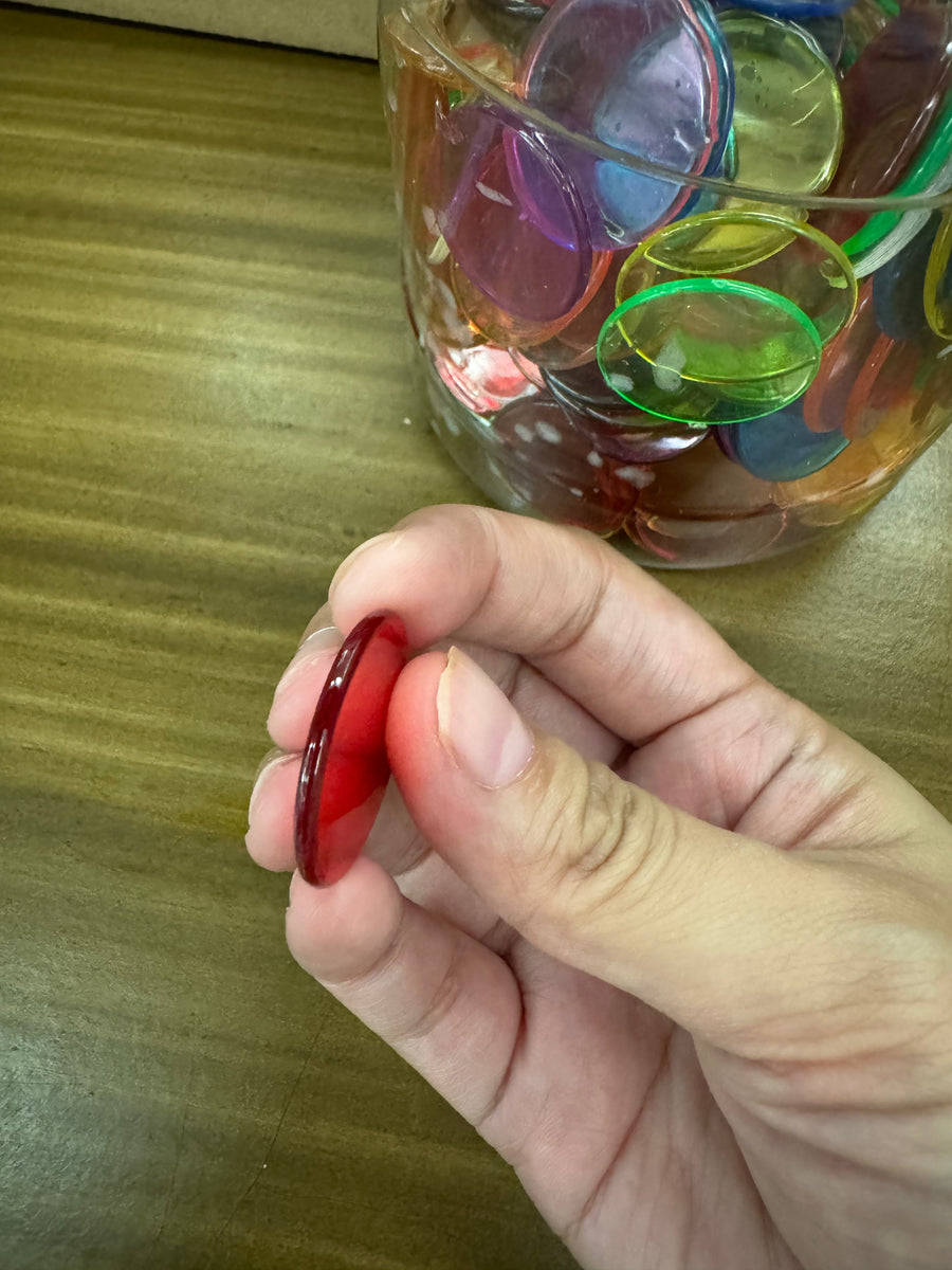 Transparent Color Counting chips 300 pieces Math Manipulative Coin Cou ...