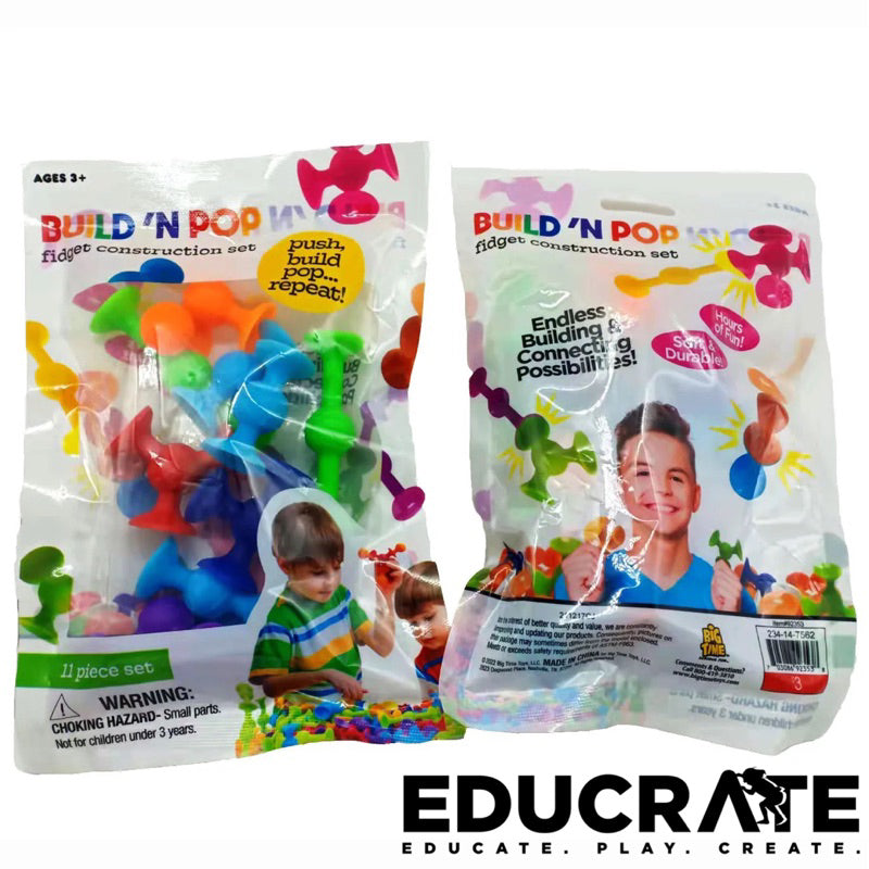 Build And Pop fidget suction SQUIGZ fun little sucker imagination cons ...