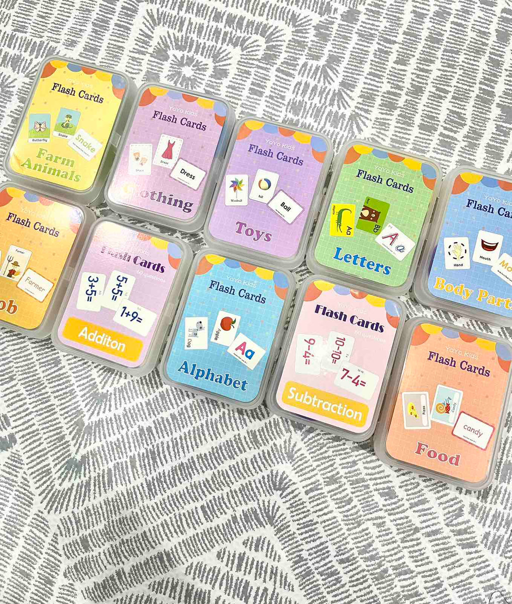 Pocket Flashcard with Ring Vocabulary addition subtraction animals ...
