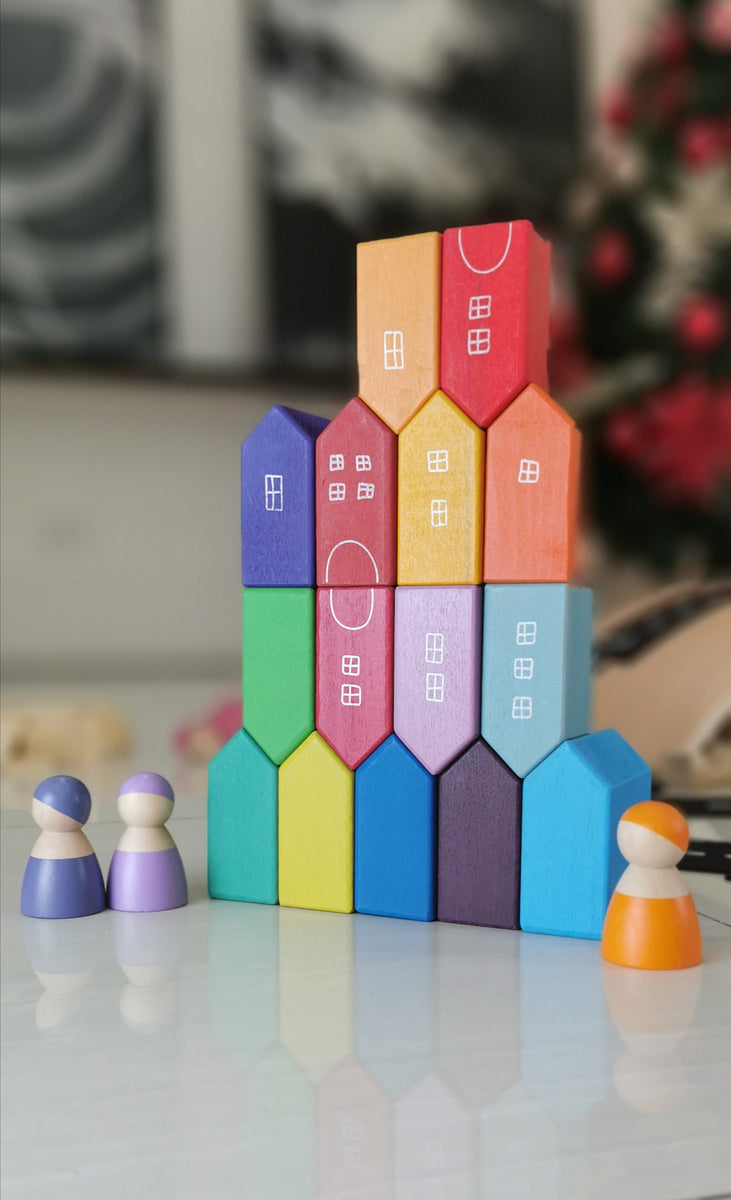 Wooden Building Block Set (15pcs chunky blocks) – Wear Love Babies ...