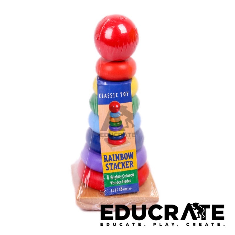 Rainbow ring stacker 21cm Large Ring stacker – Wear Love Babies ...