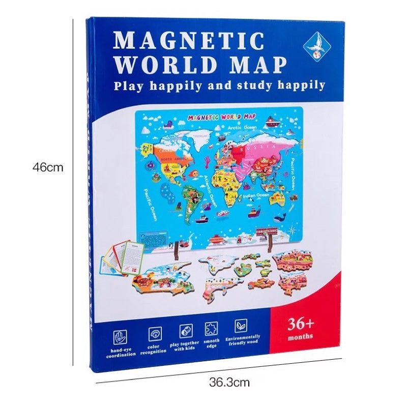Magnetic World Map / Geography for Kids – Wear Love Babies - EducratePH