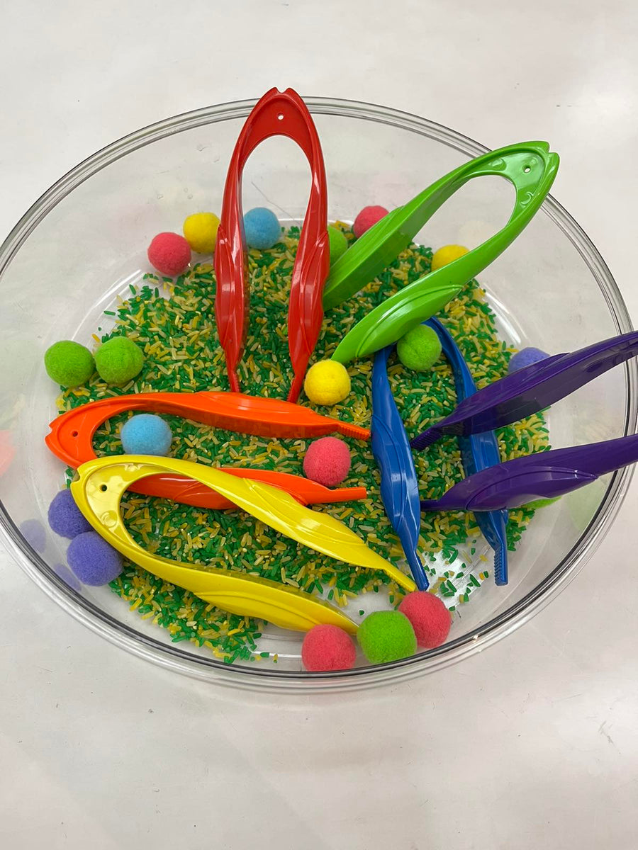 Easy Grip Jumbo Tweezer / Montessori sensory play scooping count scien ...